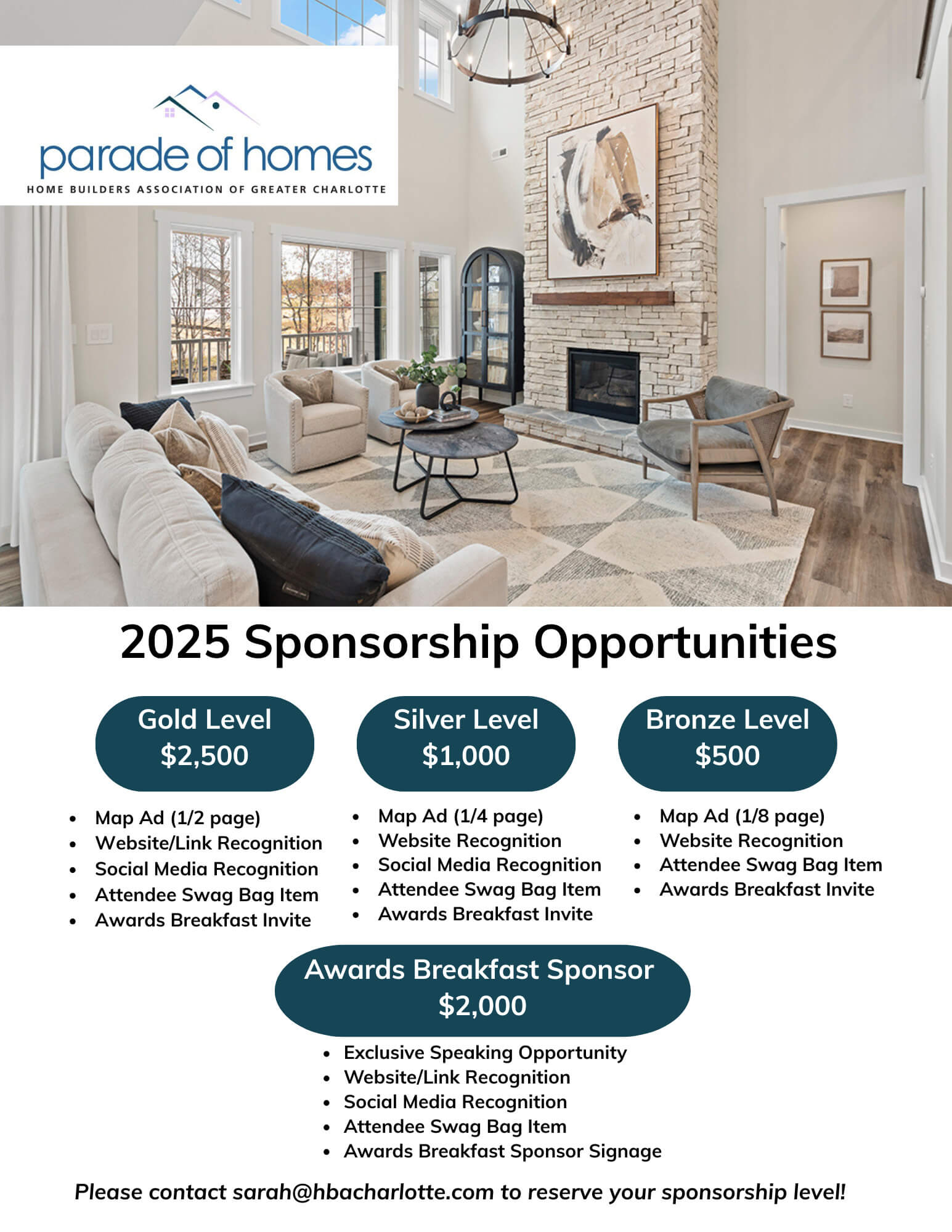 Sponsorship Opportunities - Home Builders Association of Greater Charlotte
